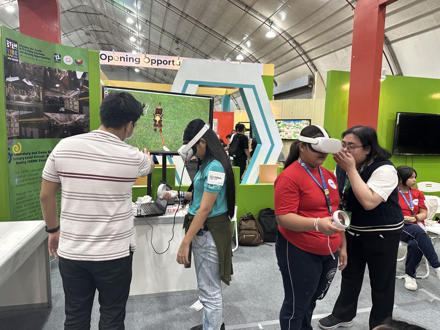 ADMU VAMR Laboratory demos Escape Room VR game at 2024 NYSTIF | Ateneo Laboratory for the ...